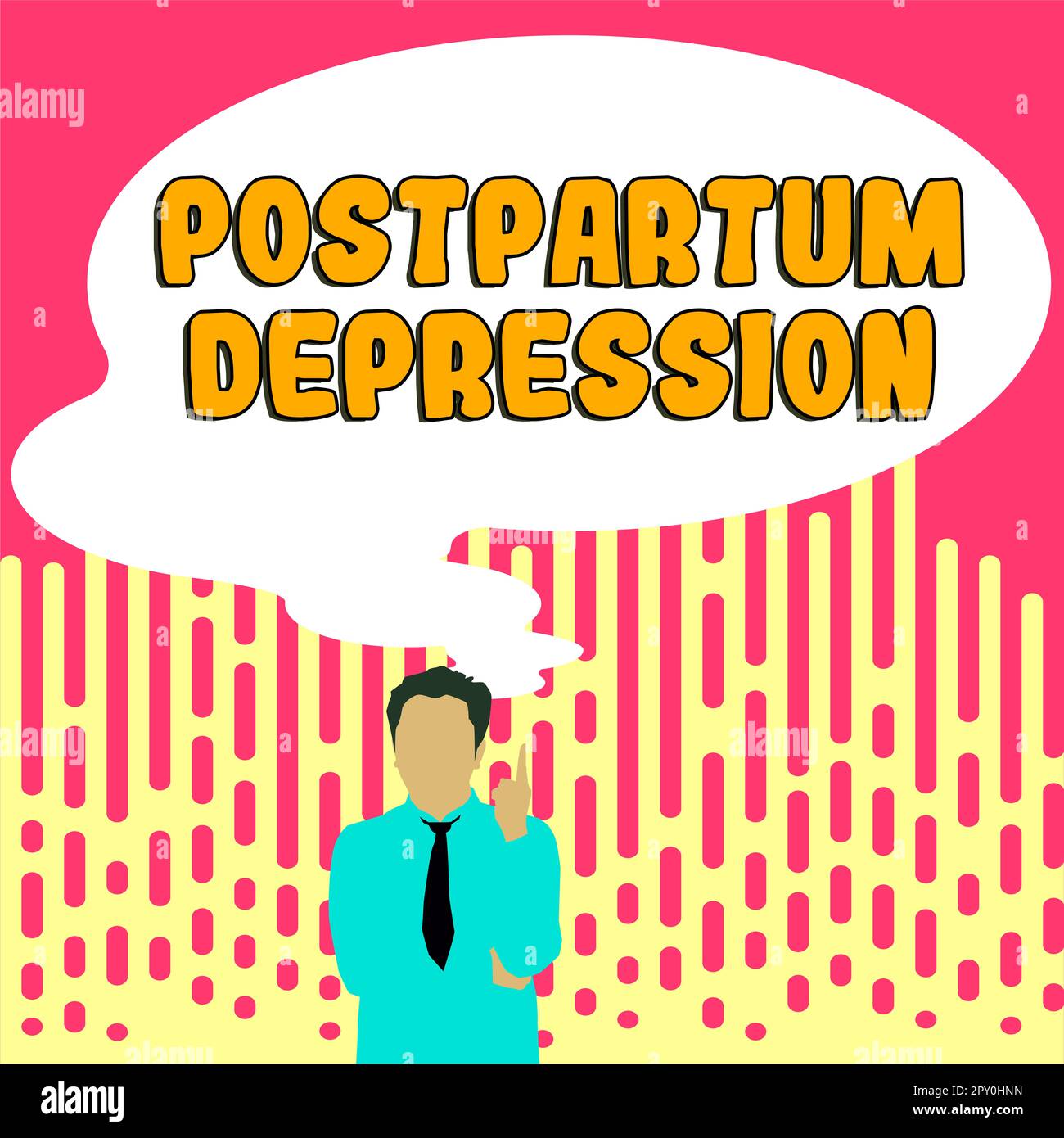 Hand writing sign Postpartum Depression, Word for a mood disorder ...