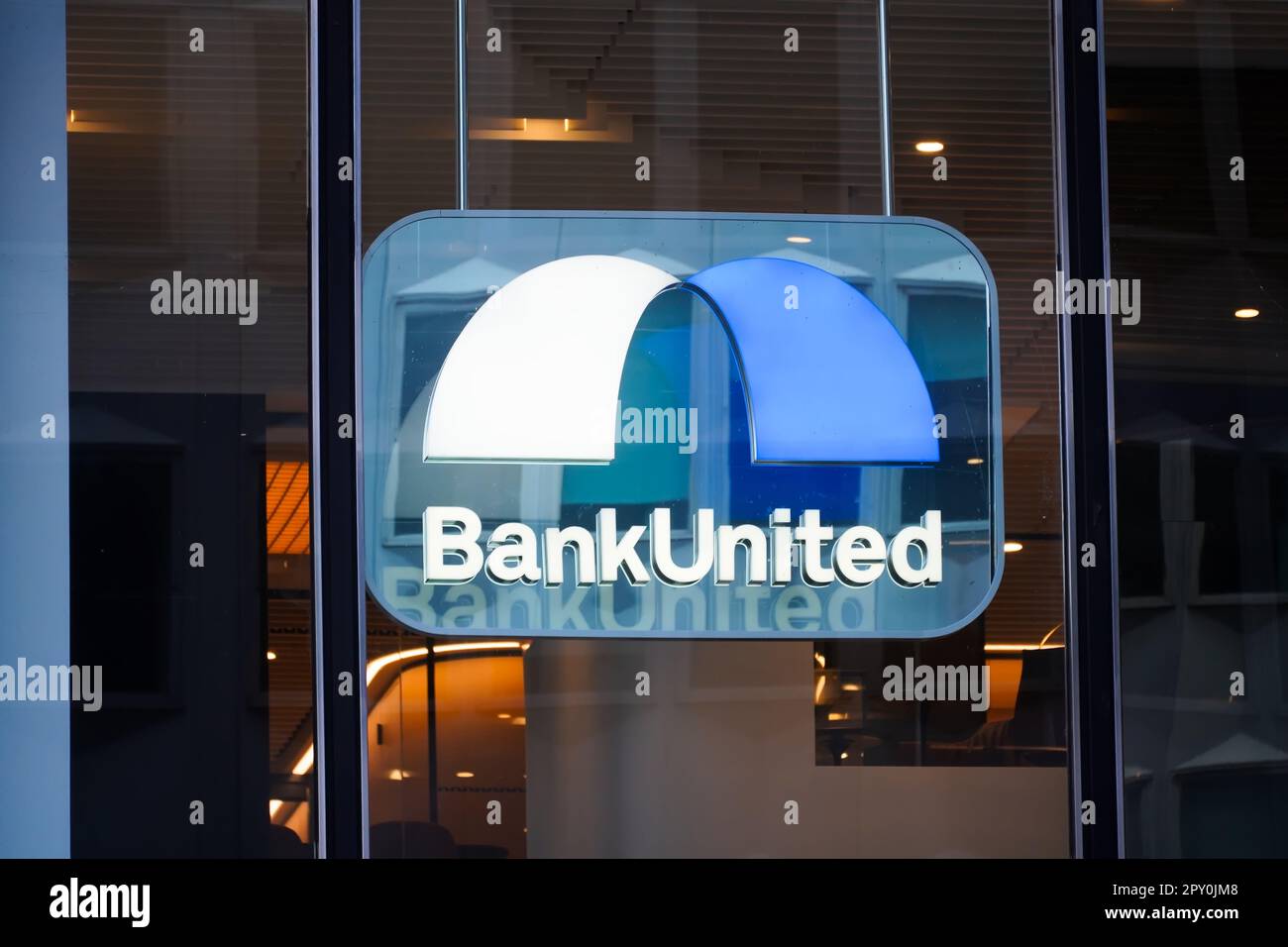 New York, NY - April 26, 2023 : BankUnited, Inc. consumer and corporate ...