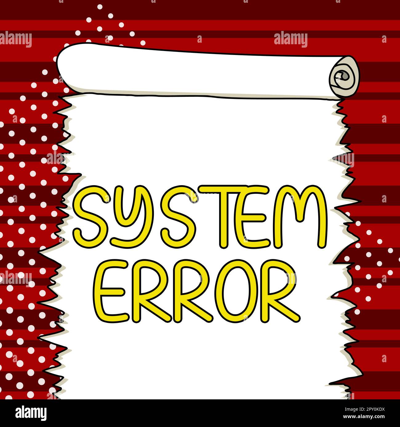 Hand writing sign System Error, Word Written on Technological failure ...