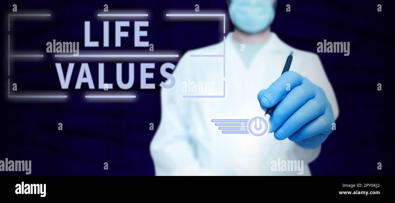 Inspiration showing sign Life Values, Conceptual photo things that you ...