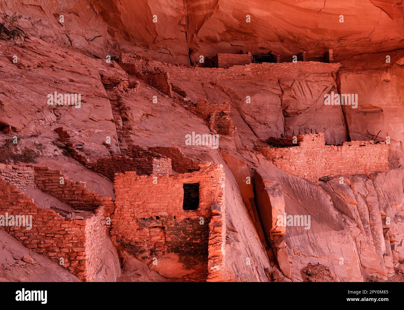 USA, Southwest, Arizona, Navajo National Monument, Betatakin Anasazi ...