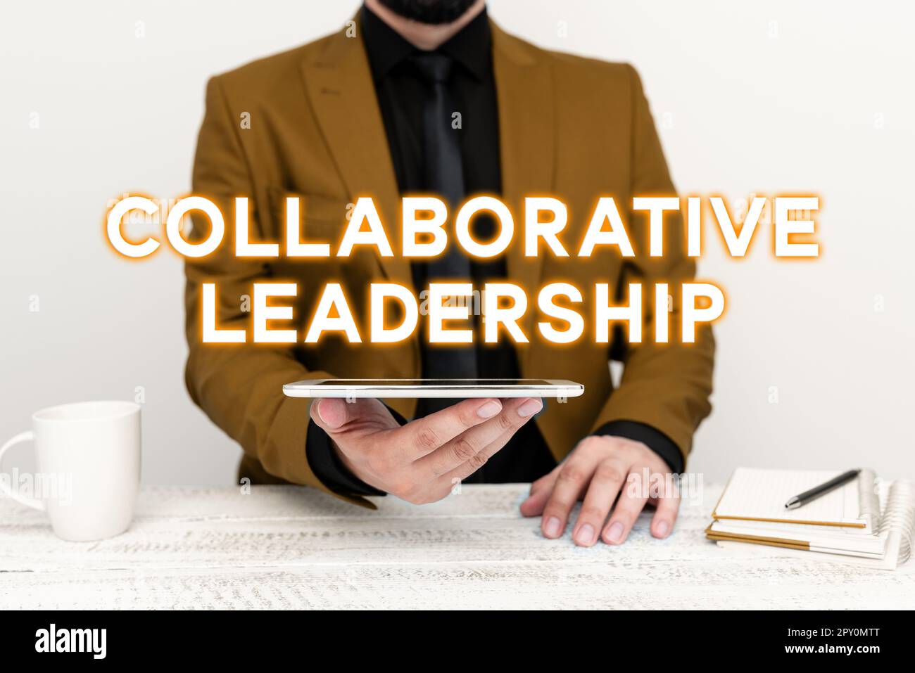 Inspiration showing sign Collaborative Leadership, Concept meaning ...