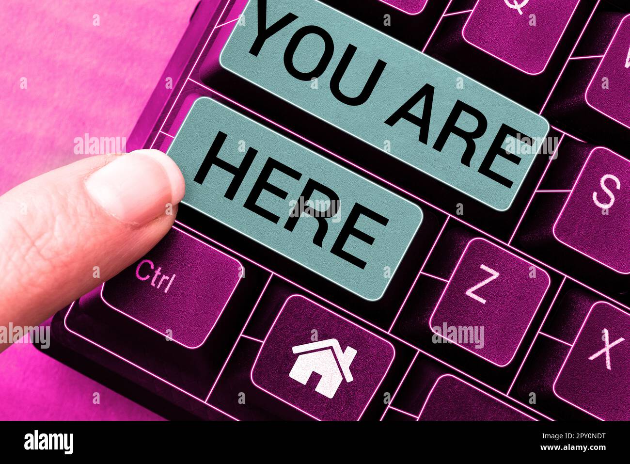 Text sign showing You Are Here, Business showcase This is your location ...