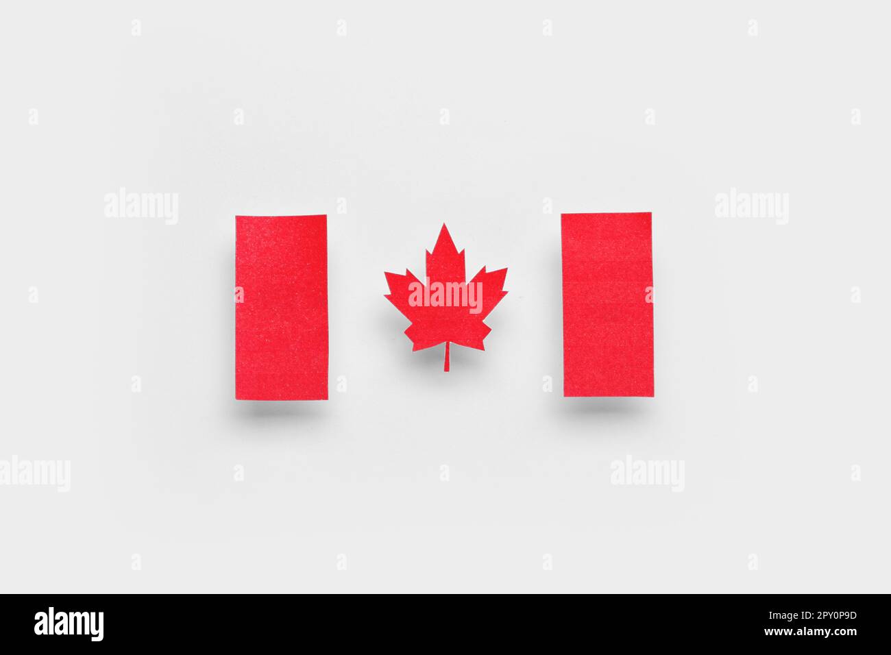 Flag of Canada on white background Stock Photo - Alamy