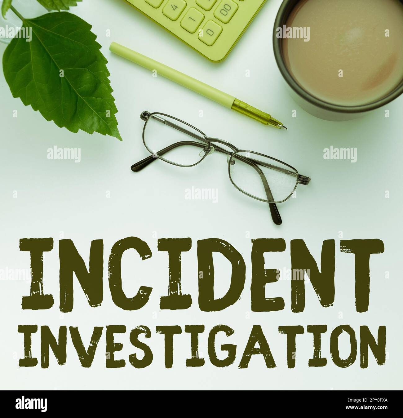 Hand writing sign Incident Investigation, Internet Concept responsible for the integrity of the ...