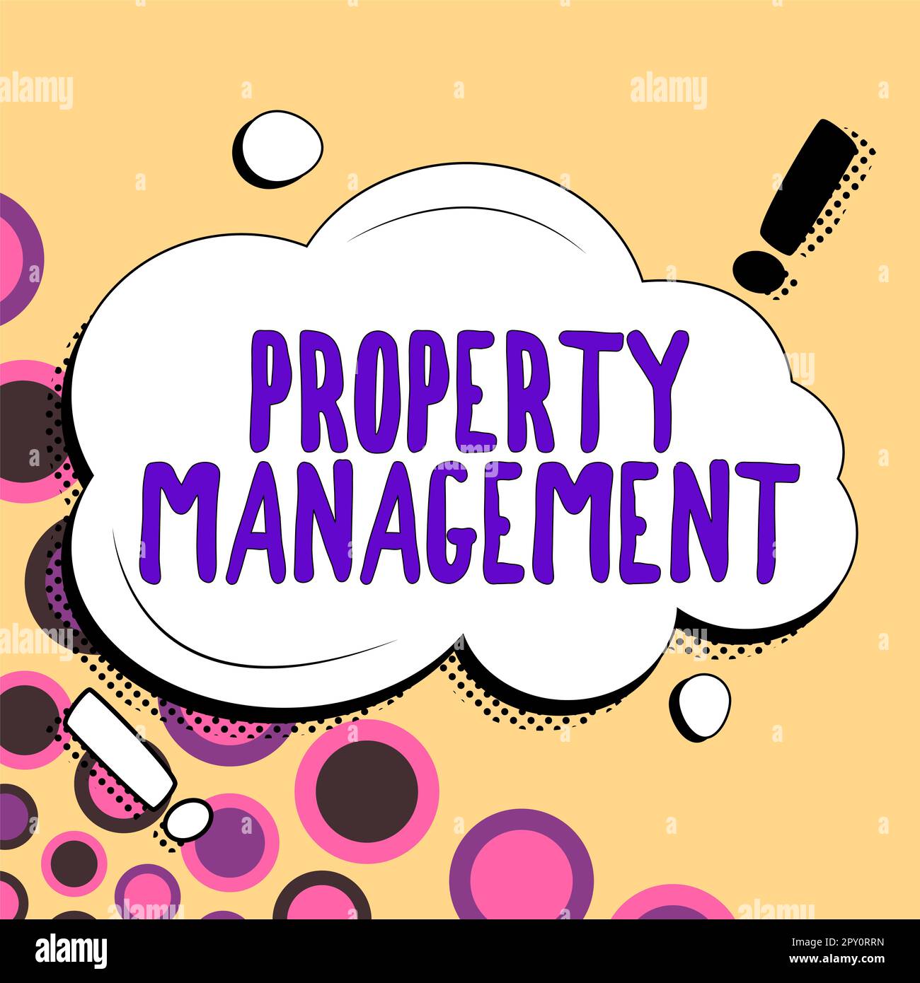 Text caption presenting Property Management, Internet Concept ...