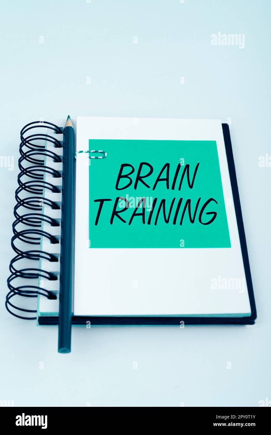 Conceptual display Brain Training, Word Written on mental activities to ...