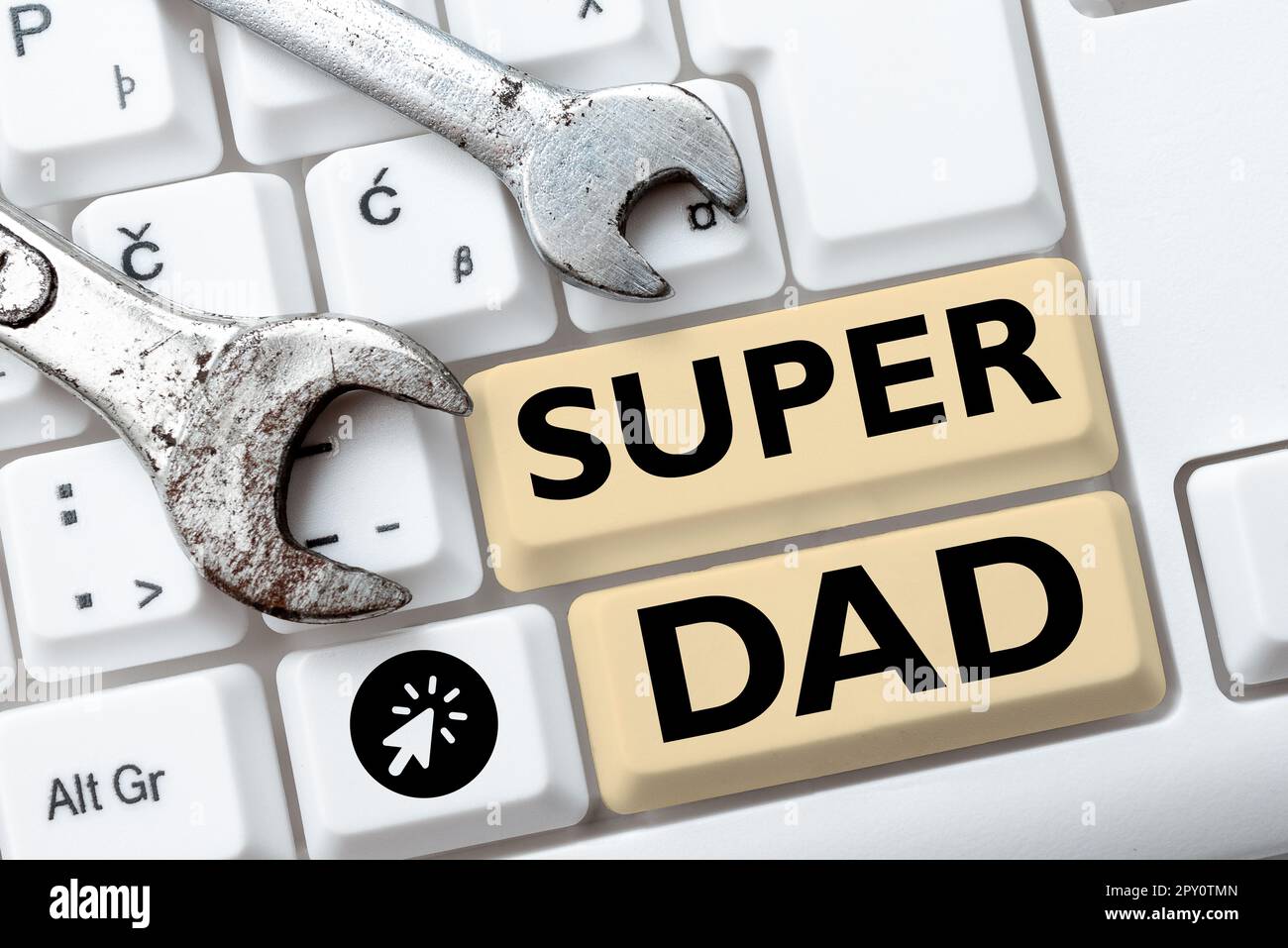 Hand writing sign Super Dad, Concept meaning Children idol and super ...