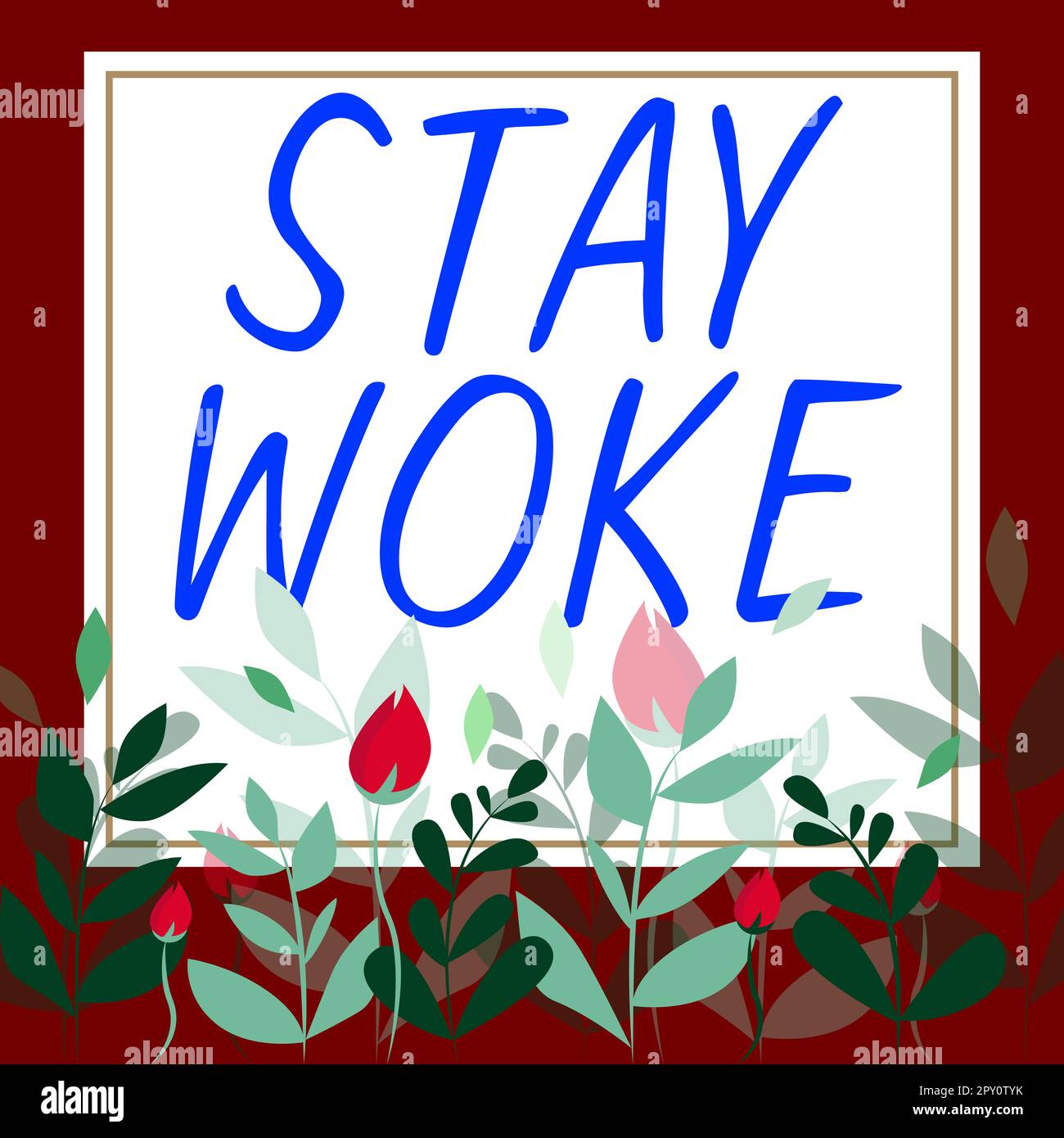 Conceptual caption Stay Woke, Business idea being aware of your ...