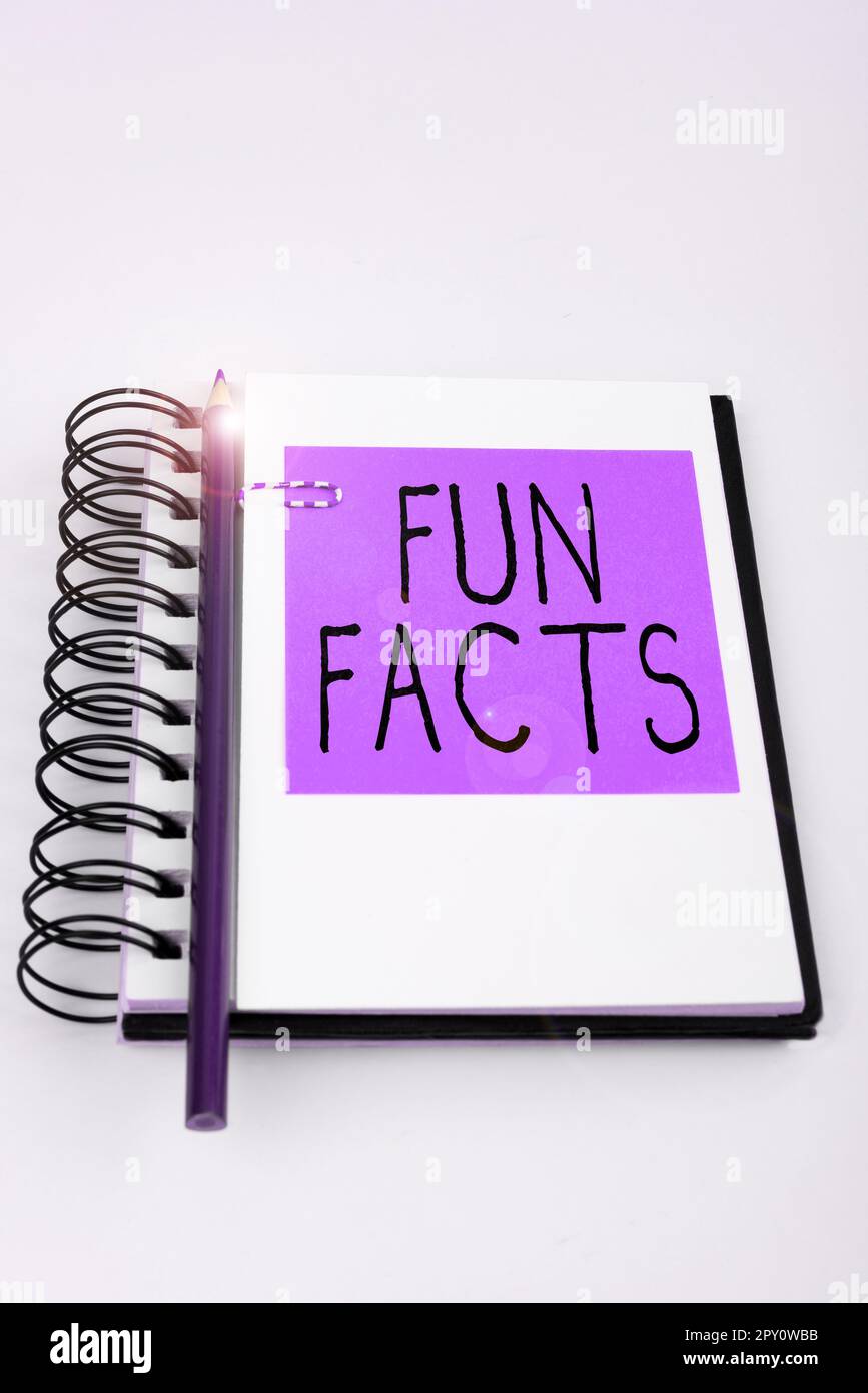 Text sign showing Fun Facts, Internet Concept short interesting trivia ...