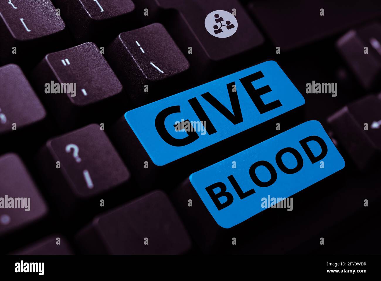 Hand writing sign Give Blood, Concept meaning person voluntarily has ...