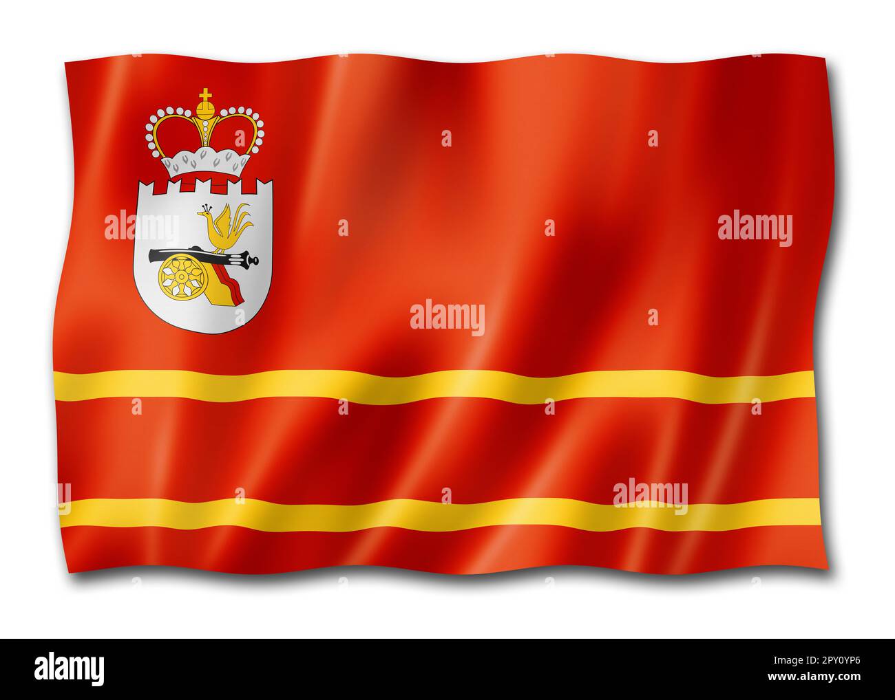 Smolensk state - Oblast - flag, Russia waving banner collection. 3D ...