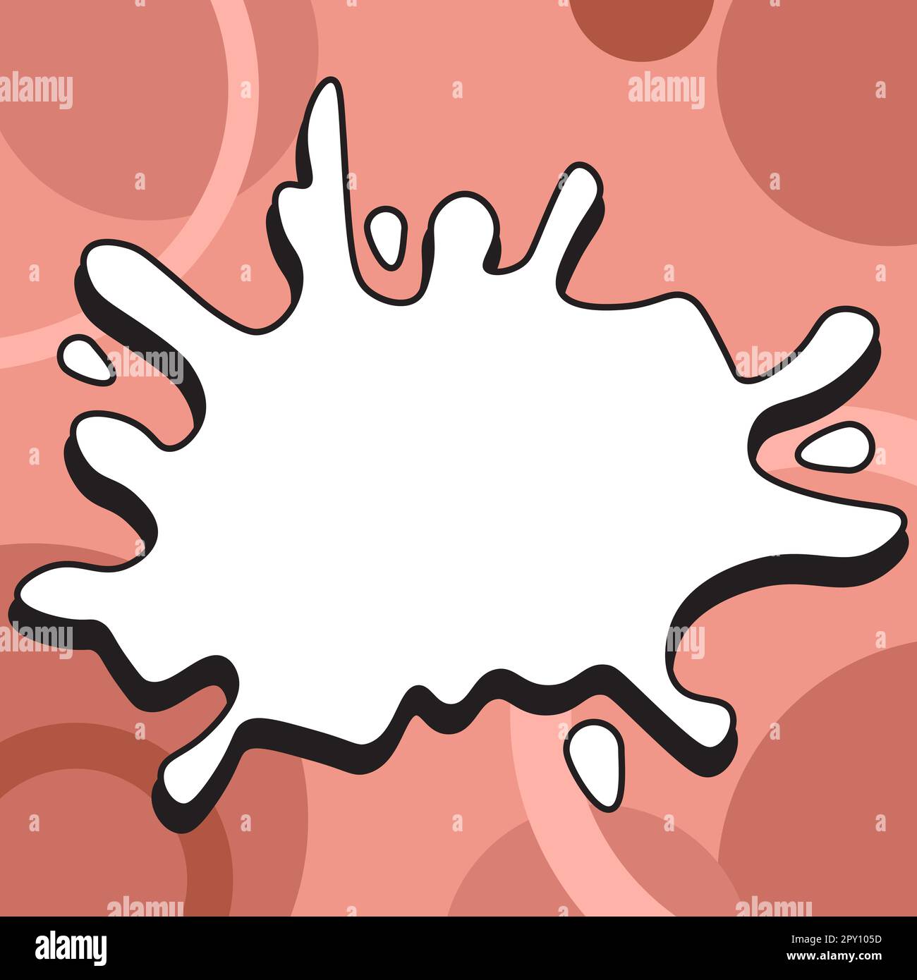 Comic Blank Speech Bubble Copy Space. Empty Template Explosion ...