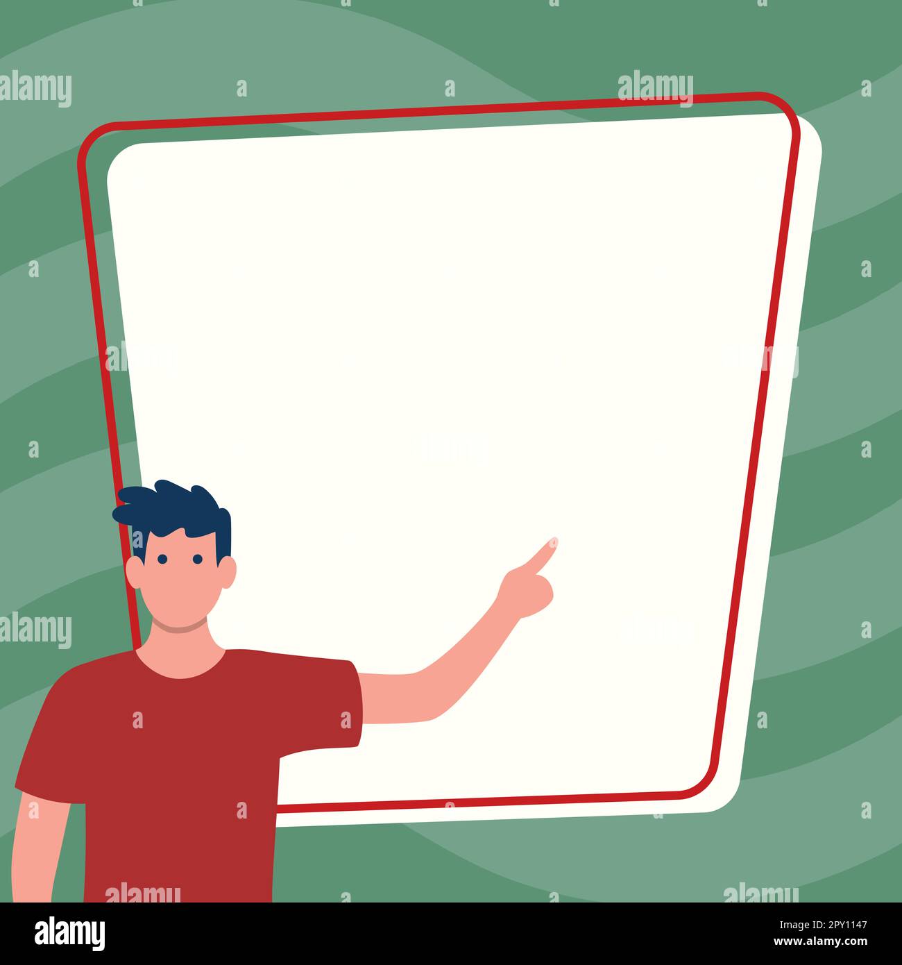 Man shows information on whiteboard. Finger pointing to table with ...