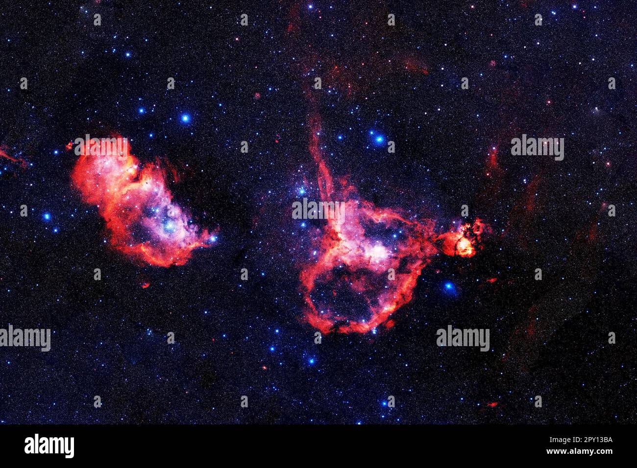 A red galaxy in deep space. Elements of this image furnished NASA. High ...