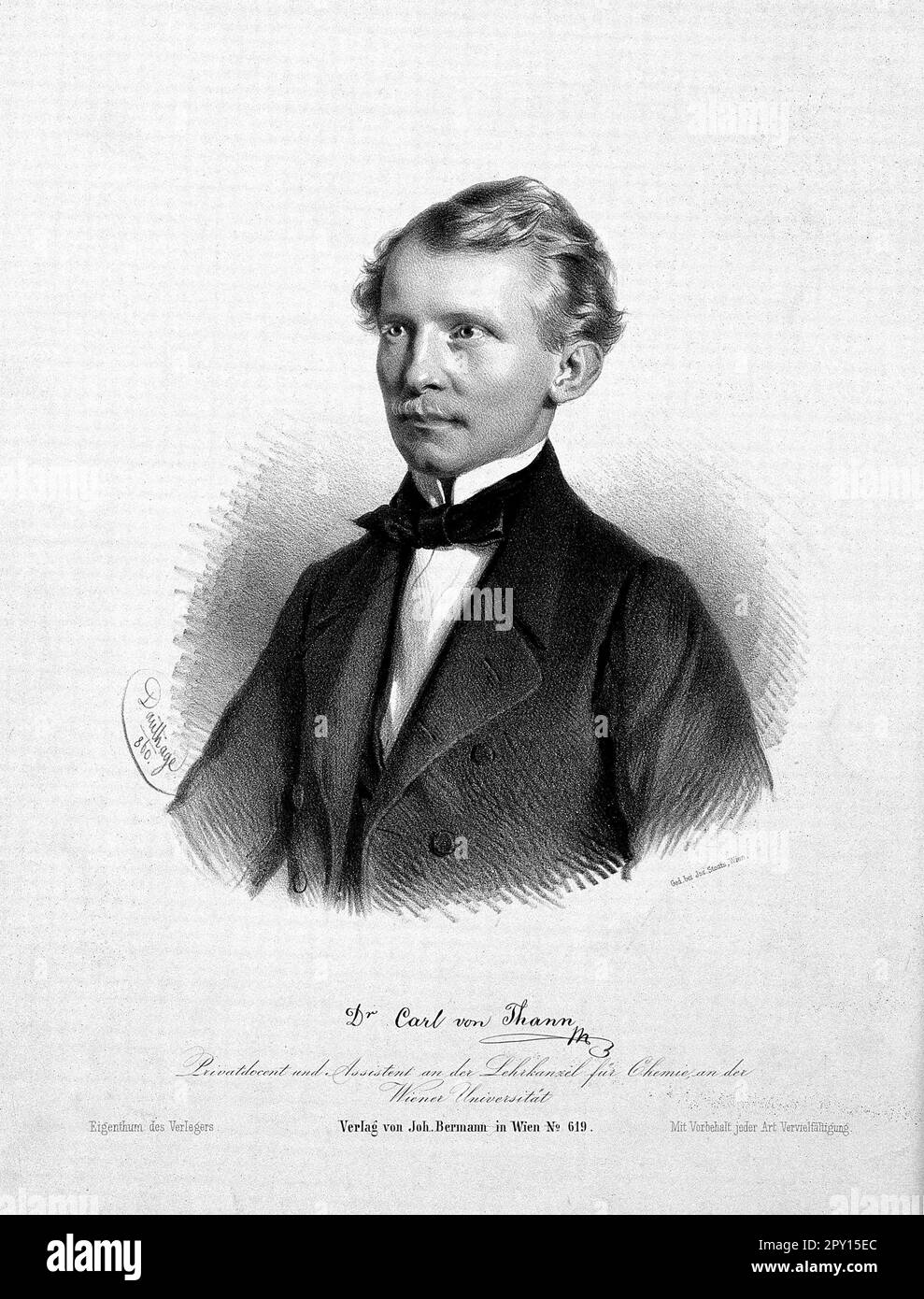 Carl von Thann, 1834 – 1908, was a Hungarian chemist, vintage ...