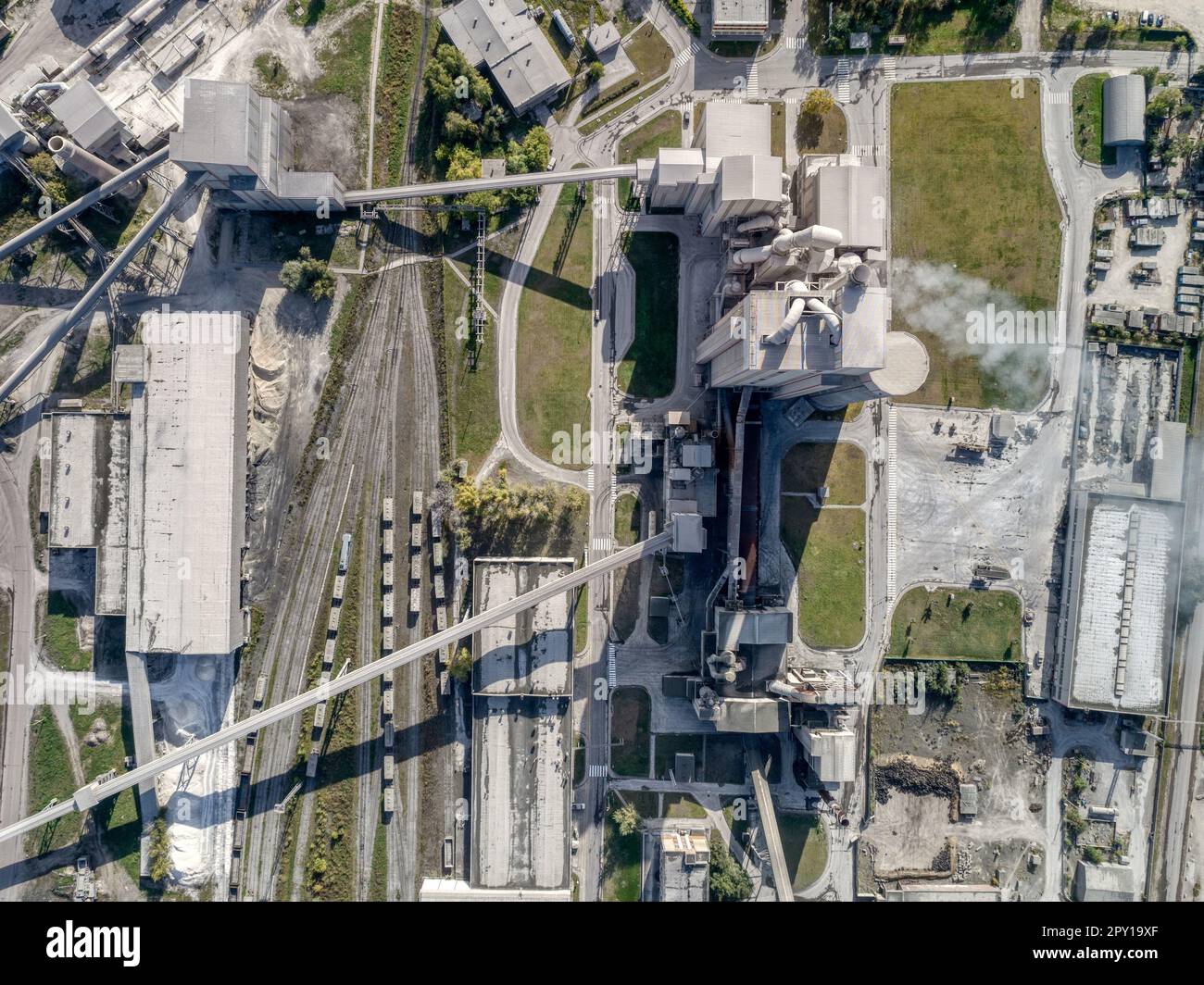 Cement plant in process manufacturing clinker cement product Stock ...