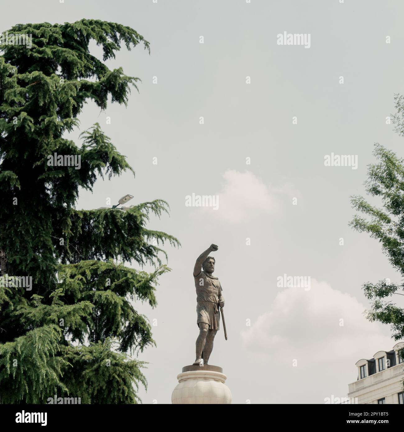 Skopje, North Macedonia. Some panoramas of the city, its monuments and ...