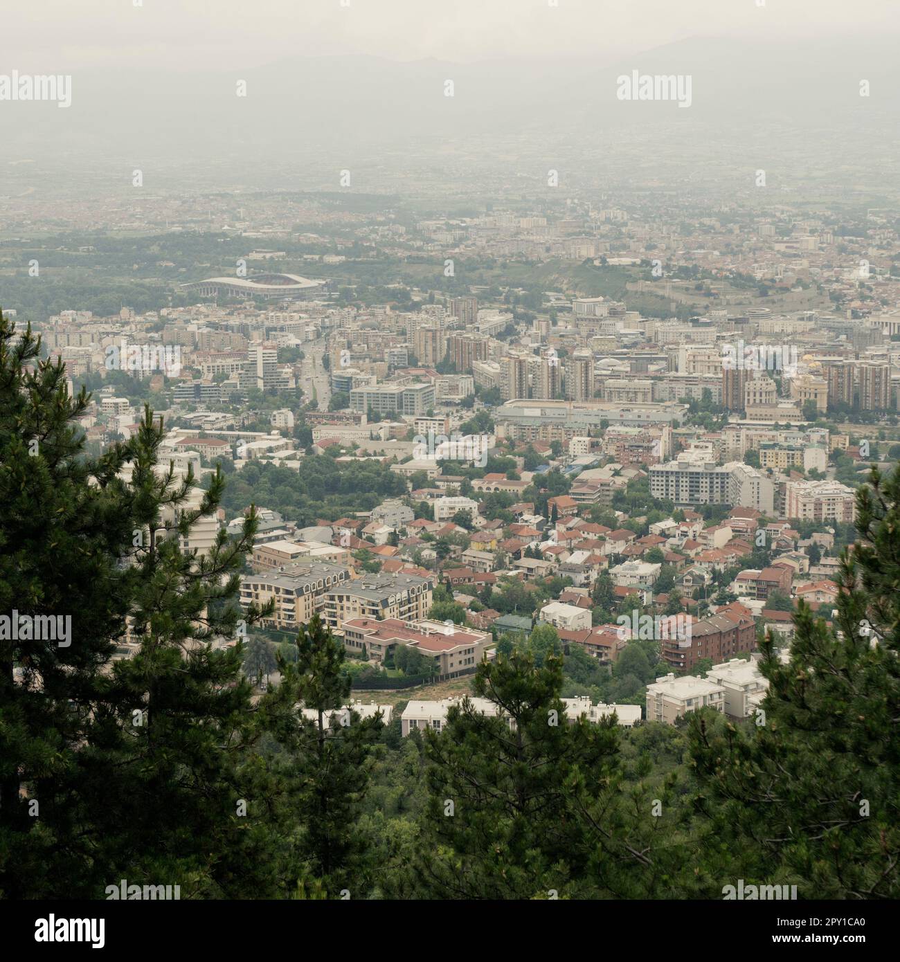 Skopje, North Macedonia. Some panoramas of the city, its monuments and ...
