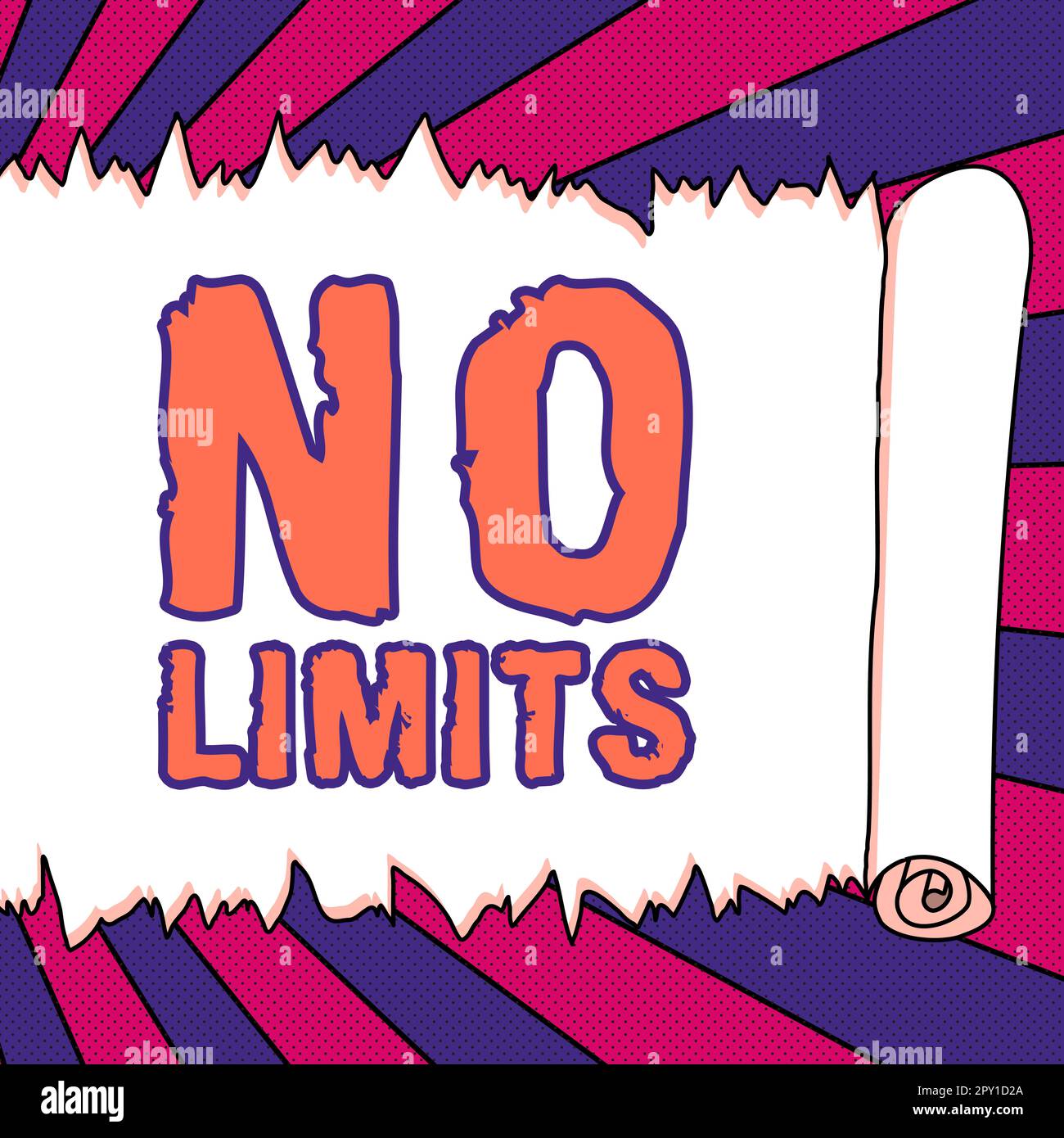 Text showing inspiration No Limits, Word for to do whatever you could ...