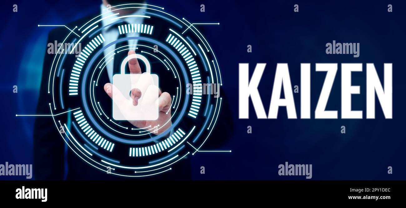 Conceptual display Kaizen, Conceptual photo a Japanese business ...