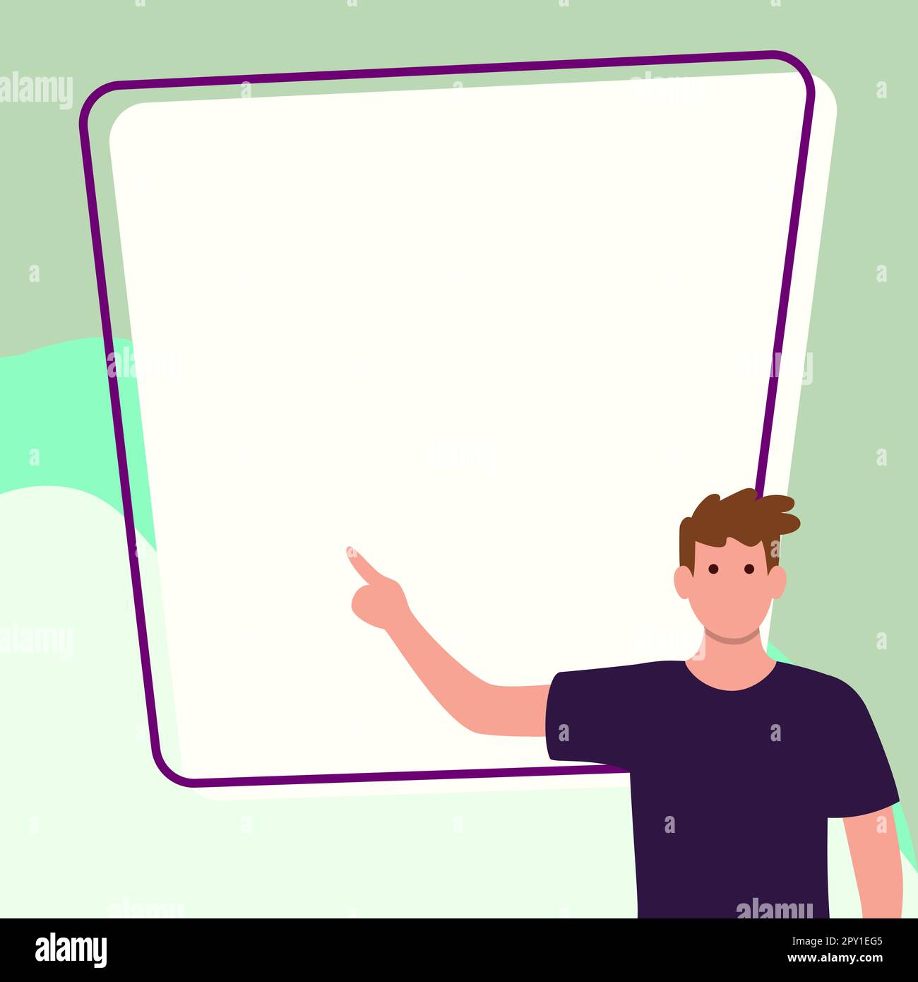 Man shows information on whiteboard. Finger pointing to table with ...