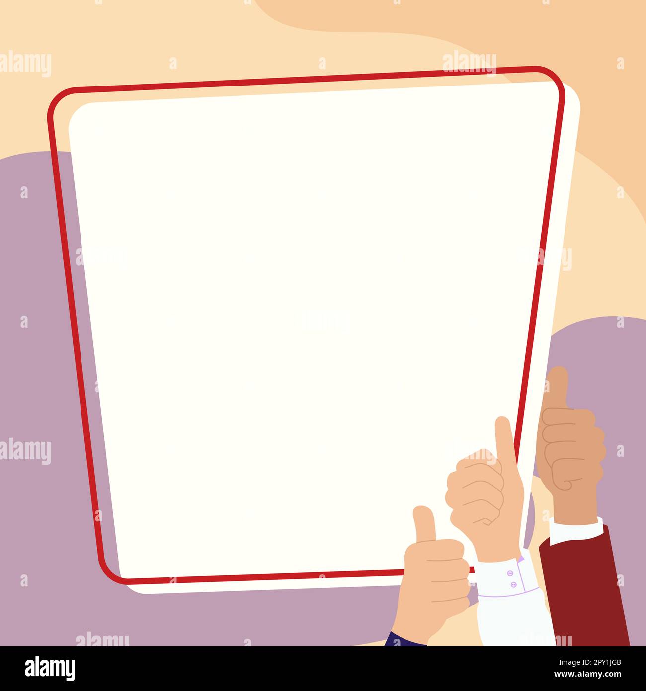 Big finger raised up pointing to whiteboard with important information ...