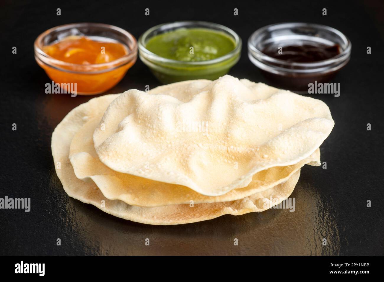 Indian roasted snack papad hi-res stock photography and images - Alamy