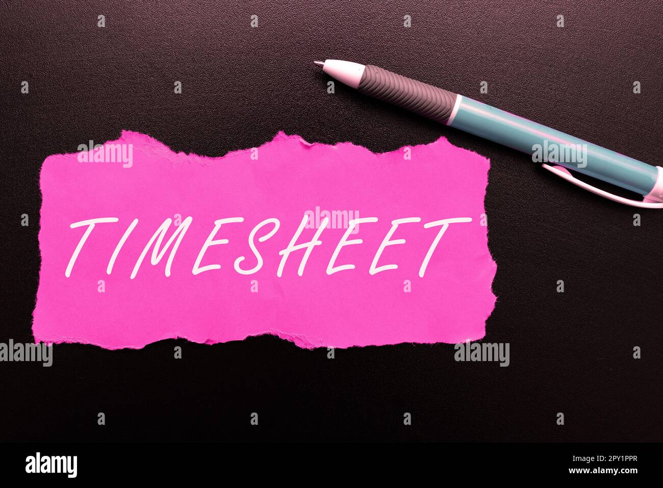 Sign displaying Timesheet, Word Written on graphical representation of ...