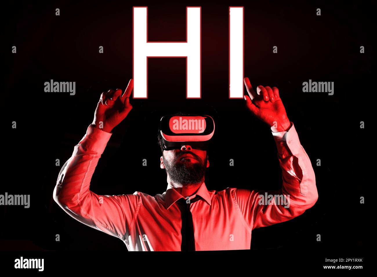 Text caption presenting Hi, Word for used as a greeting or to begin a ...