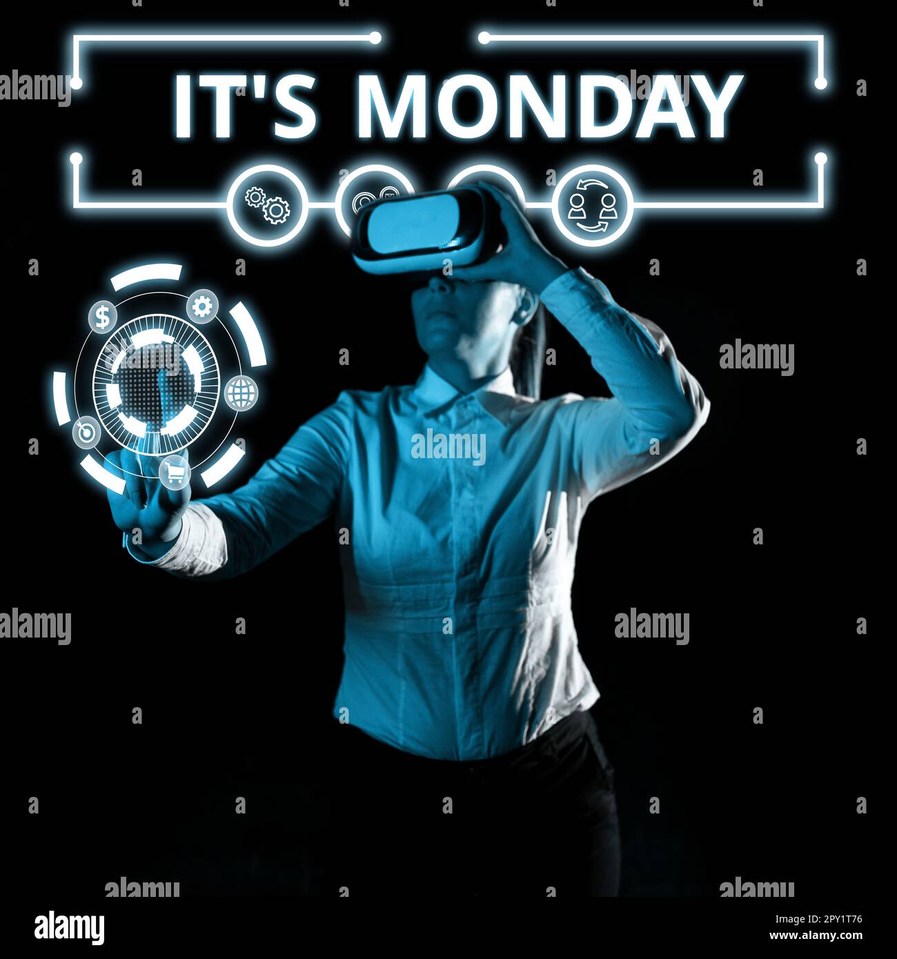 Text sign showing It's Monday, Internet Concept welcoming the first day ...