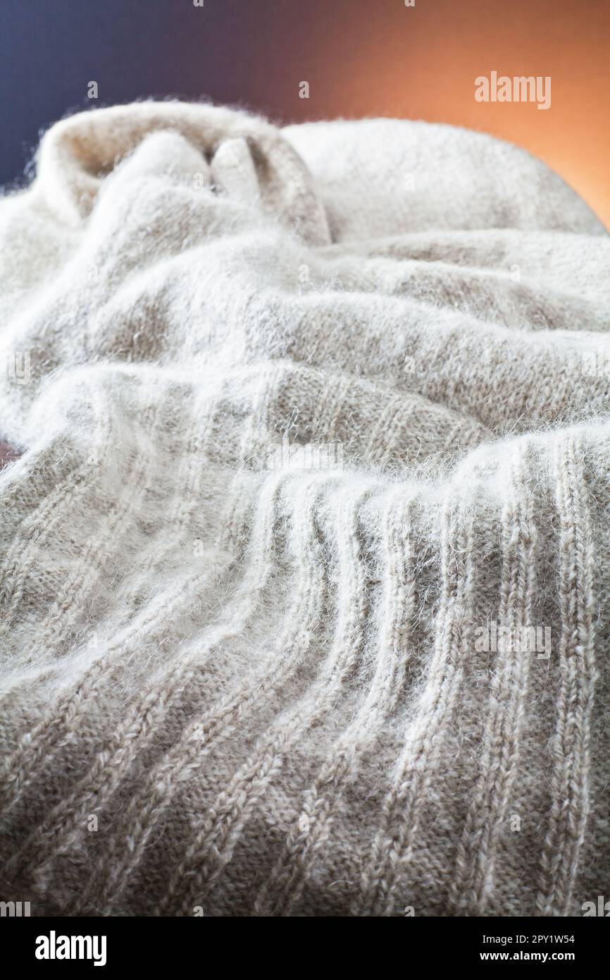curves of white woolen cloth Stock Photo - Alamy