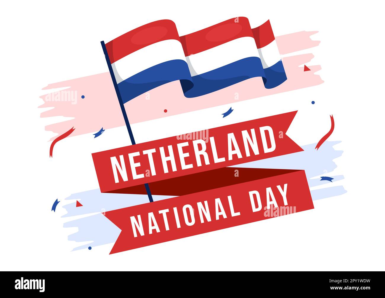 Happy Netherland National Day Illustration with Netherlands Flag for ...