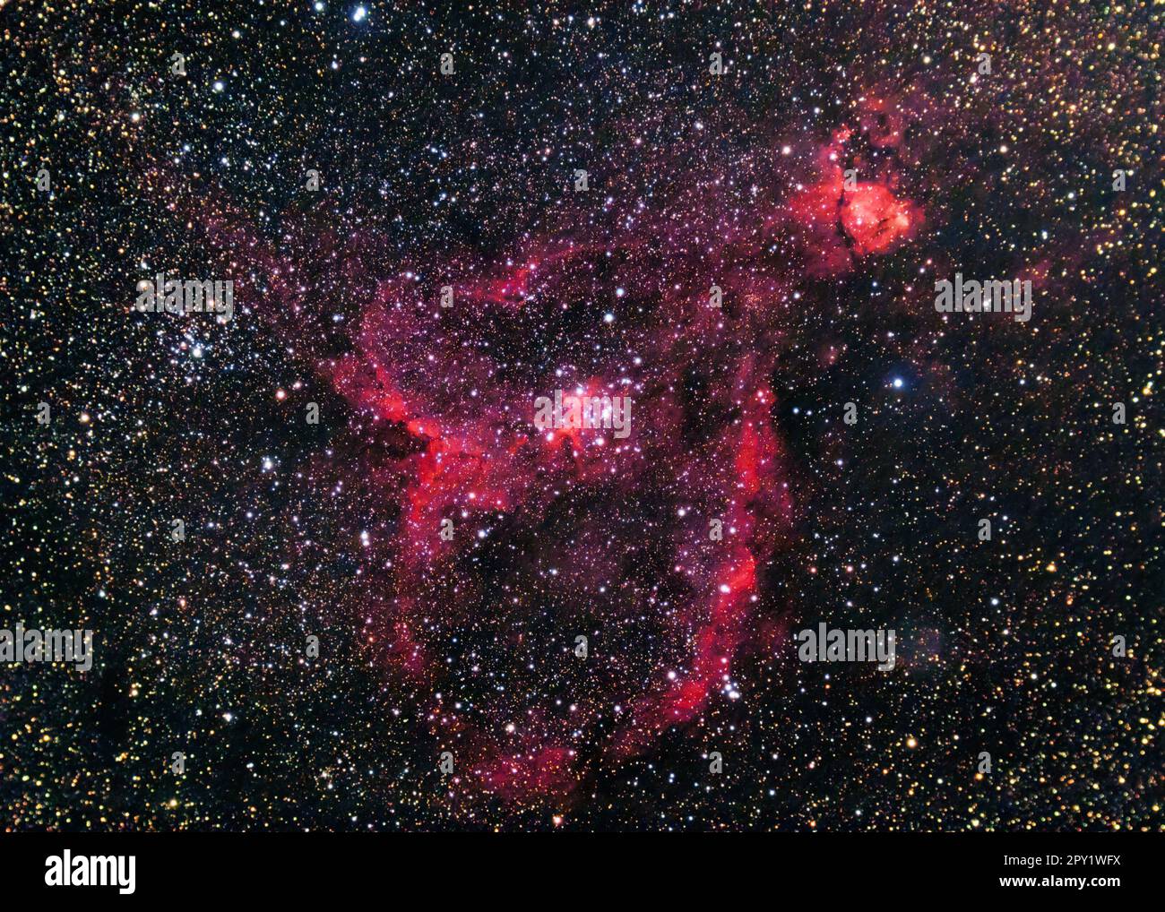 A sky with dense stars seen from a telescope Stock Photo - Alamy