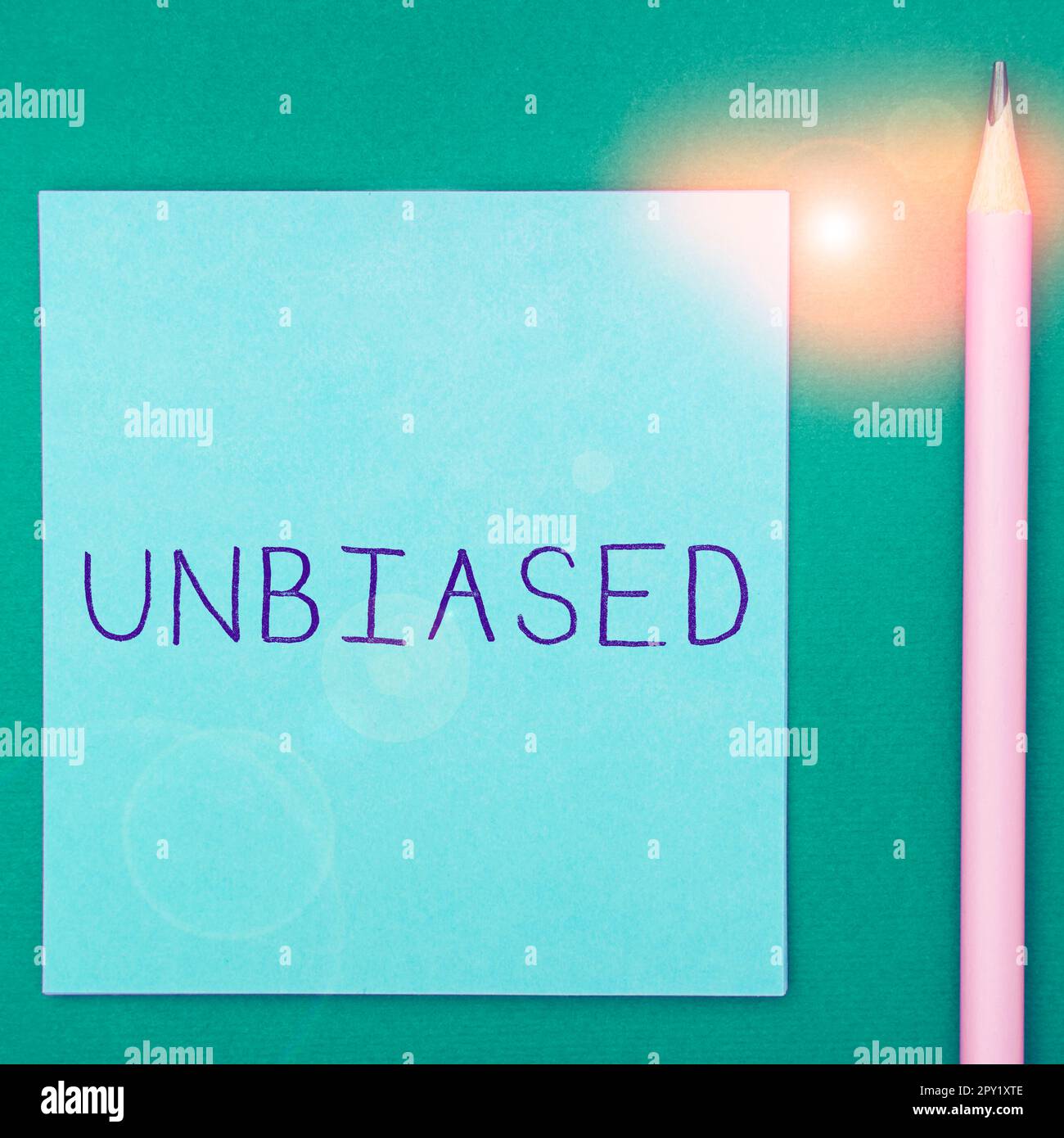 Text caption presenting Unbiased, Internet Concept showing no prejudice ...