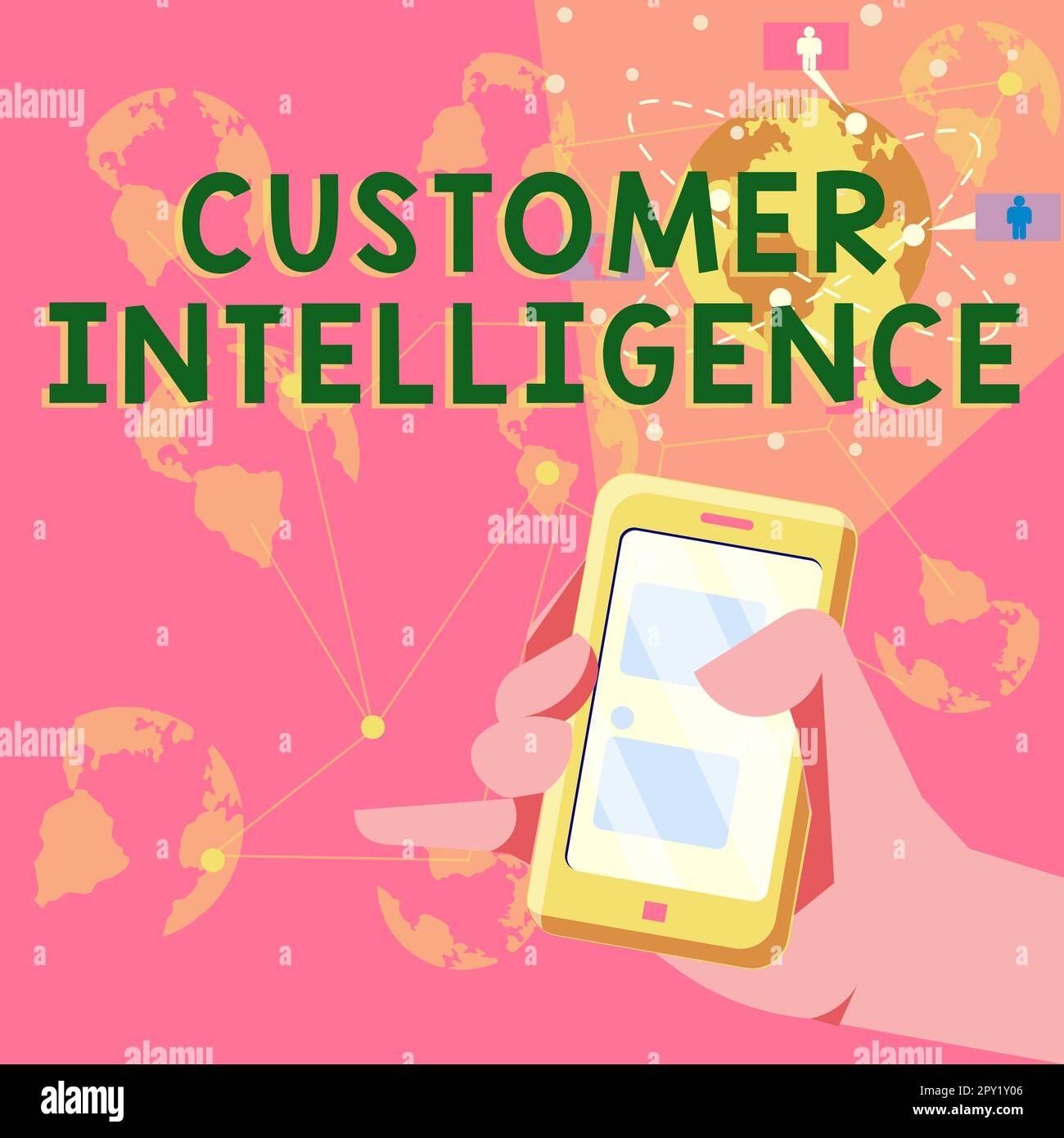 Conceptual display Customer Intelligence, Business idea orientation of ...