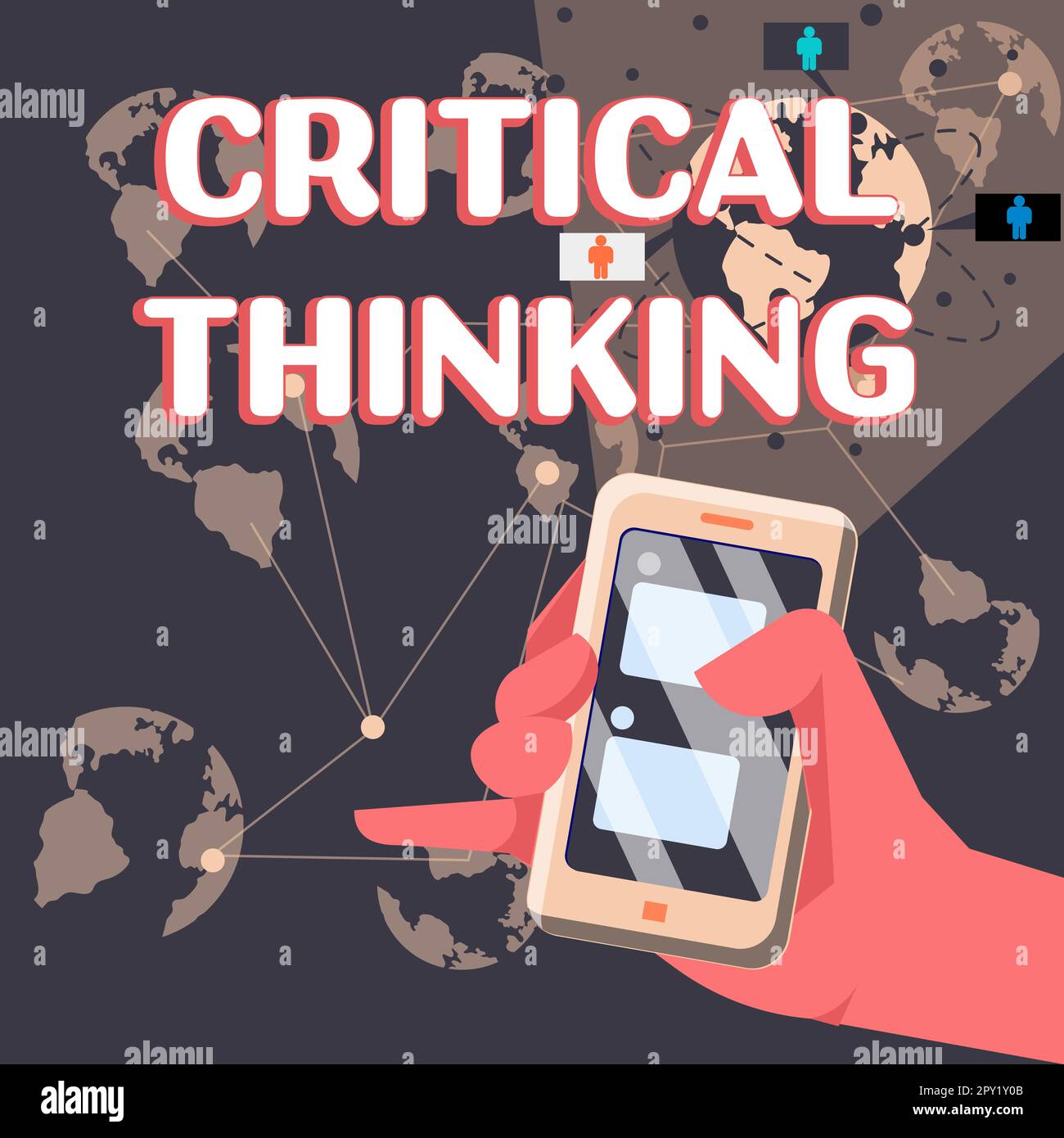 Conceptual display Critical Thinking, Word Written on sequence of ...