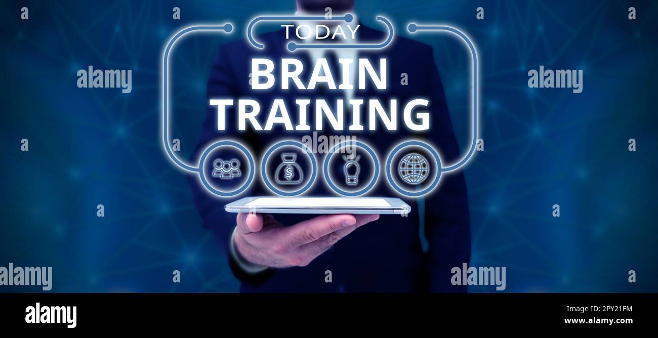 Hand writing sign Brain Training, Conceptual photo mental activities to ...