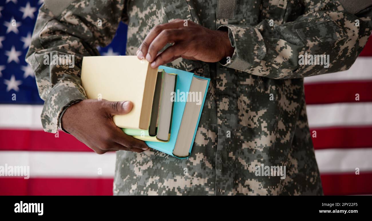 Young Student Soldier In Uniform. Veteran Study Stock Photo - Alamy