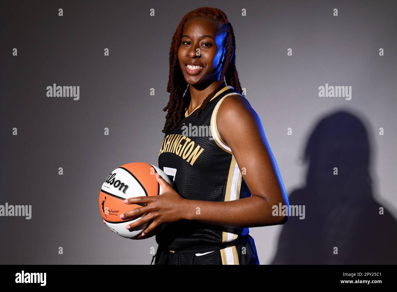 Washington Mystics guard Ariel Atkins (7) poses for a photograph during ...