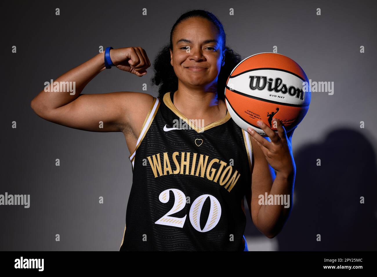 Washington Mystics guard Kristi Toliver (20) poses for a photograph ...