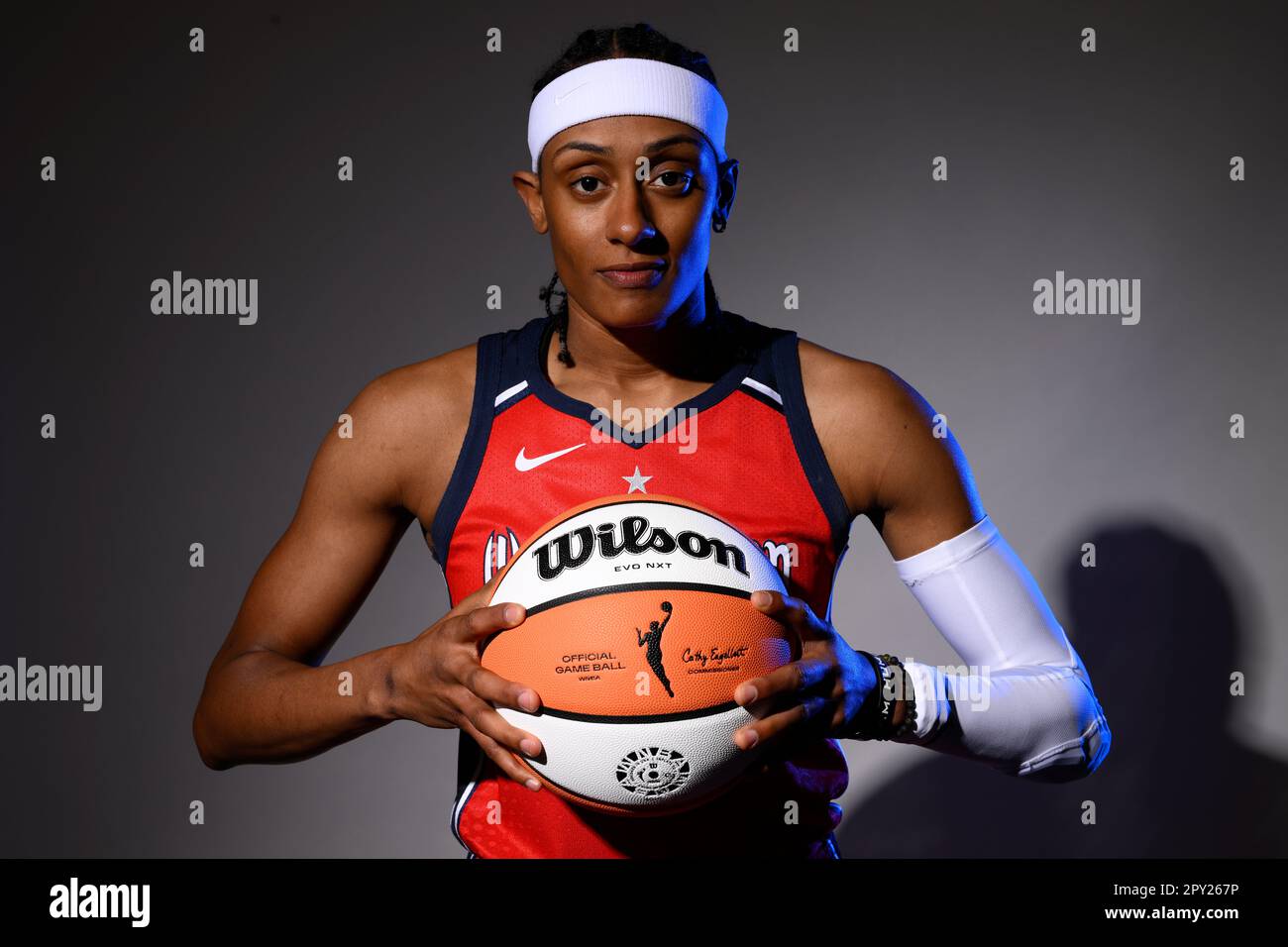 Washington Mystics guard Brittney Sykes (15) poses for a photograph ...
