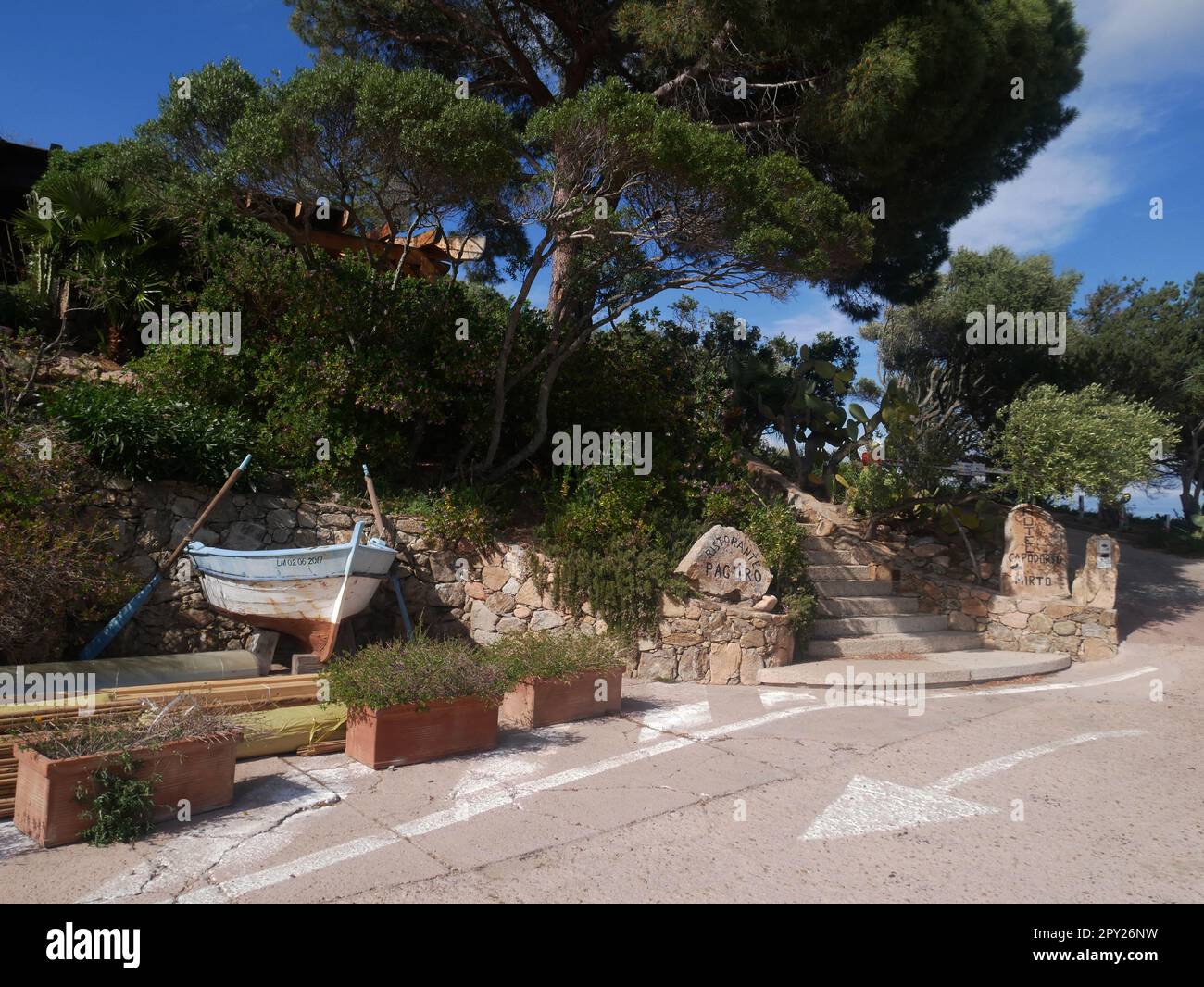 Palau, Sardinia, Italy. Cala capra Resort Marina and beach Stock Photo ...