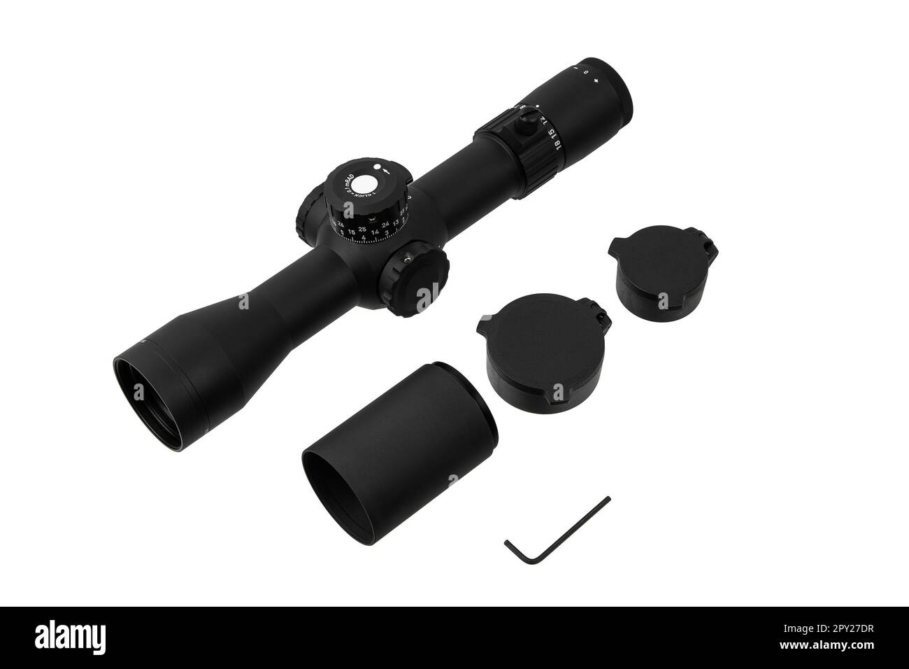 Modern sniper scope. Optical device for aiming and shooting at long ...