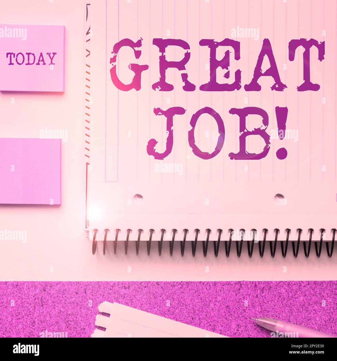 Text caption presenting Great Job, Business concept used praising ...