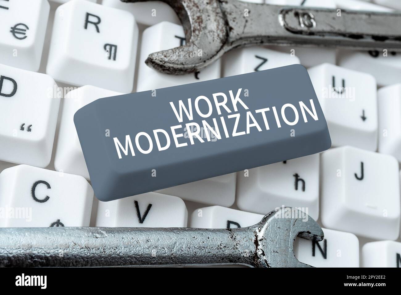 Inspiration showing sign Work Modernization, Word Written on changing ...