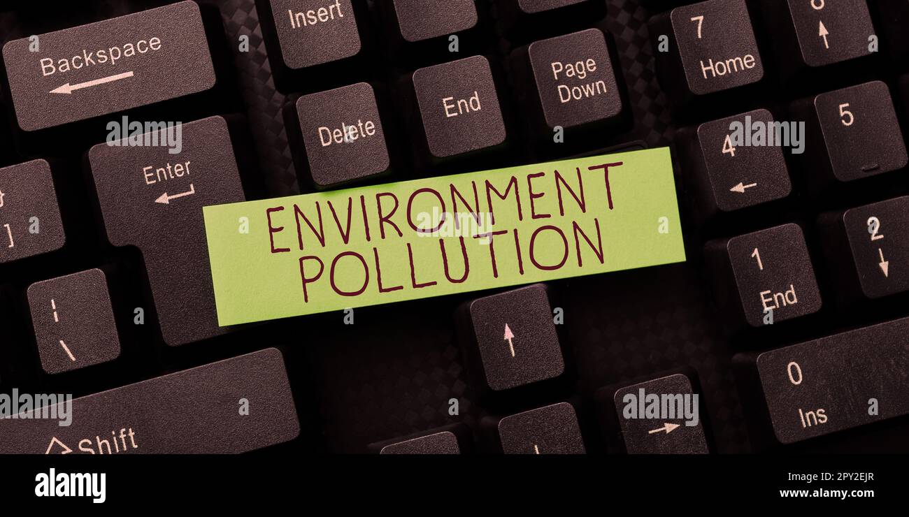 Text showing inspiration Environment Pollution, Concept meaning ...
