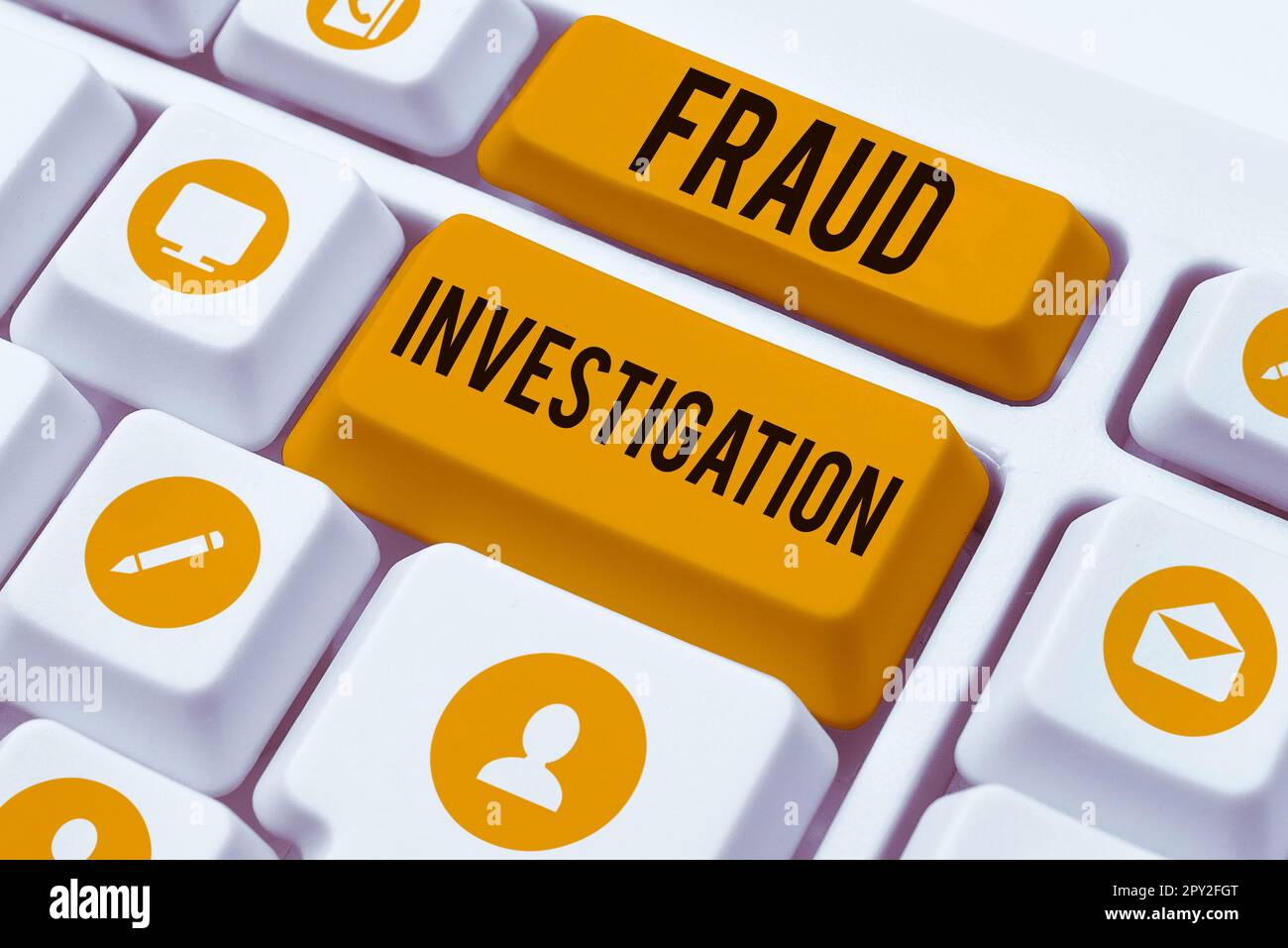 Sign displaying Fraud Investigation, Word Written on process of ...