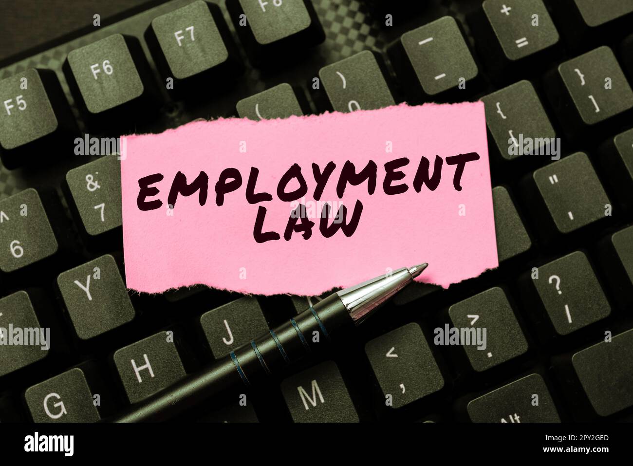 Hand writing sign Employment Law, Conceptual photo deals with legal ...
