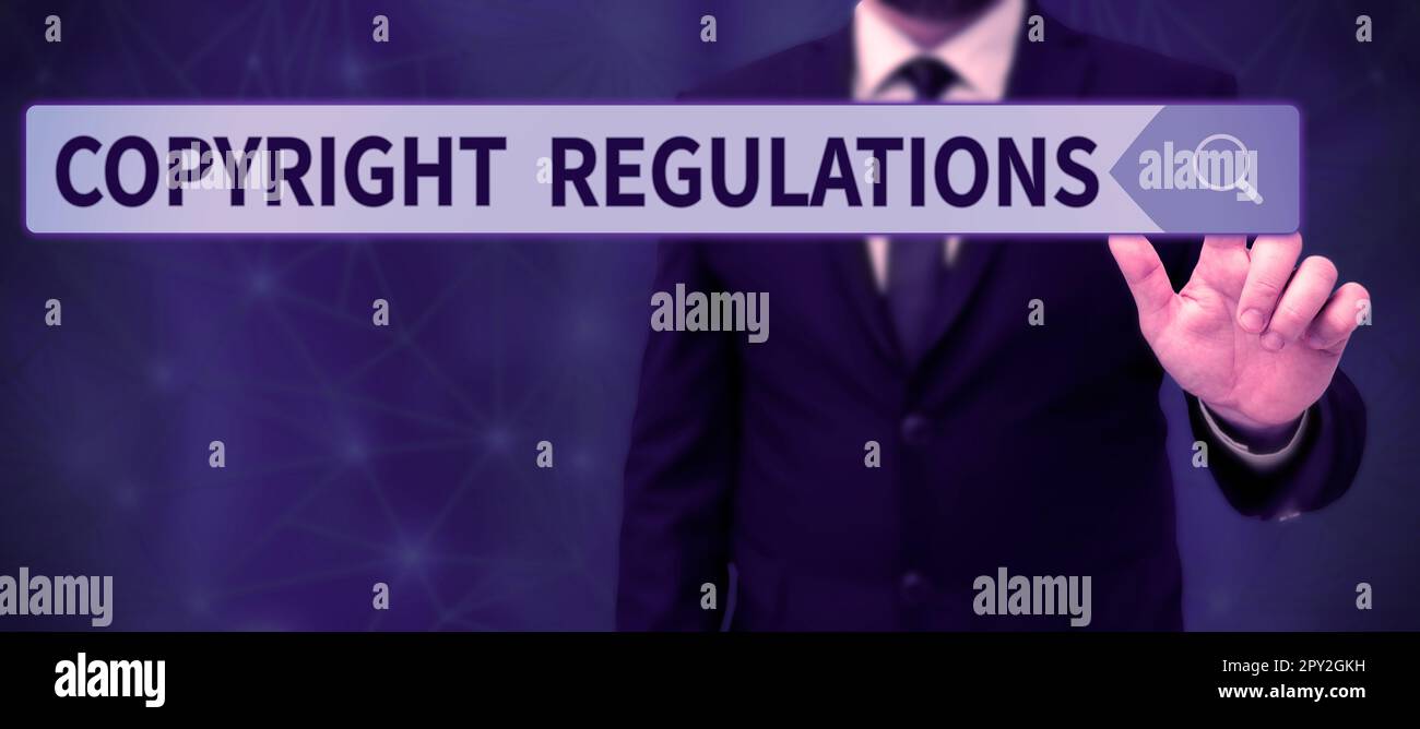 Conceptual caption Copyright Regulations, Business showcase body of law ...
